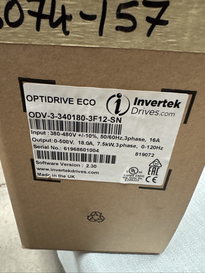 Invertek Optidrive Eco ODV-3-340180-3F12-SN, AC Inverter Drive REFB32 | eBay UK
