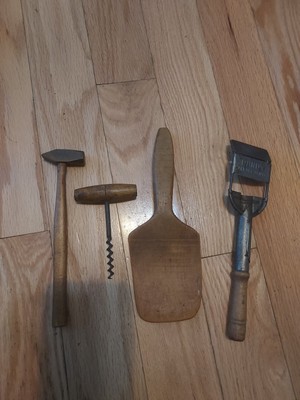 Primitive Wood Handle Kitchen Utensils-Butter Paddle, 1913 Dandy.Tack ...
