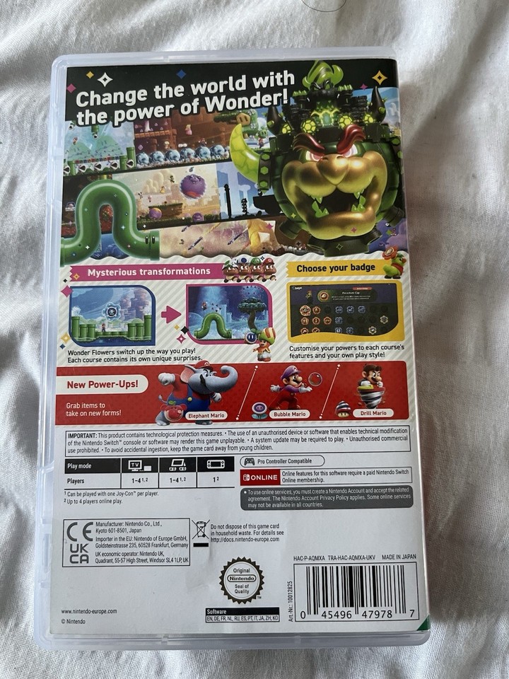 Super Mario Bros Wonder Switch Nintendo Switch | eBay