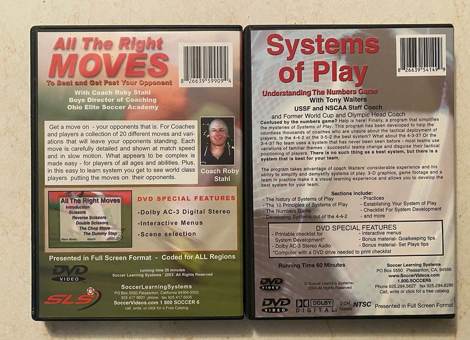 DVD: Systems Of Play/All Right Moves: Tony Waiters/Roby Stahl: soccer ...