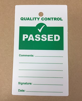 Quality Control QC Passed Plastic Tags - Pack of 10 | eBay