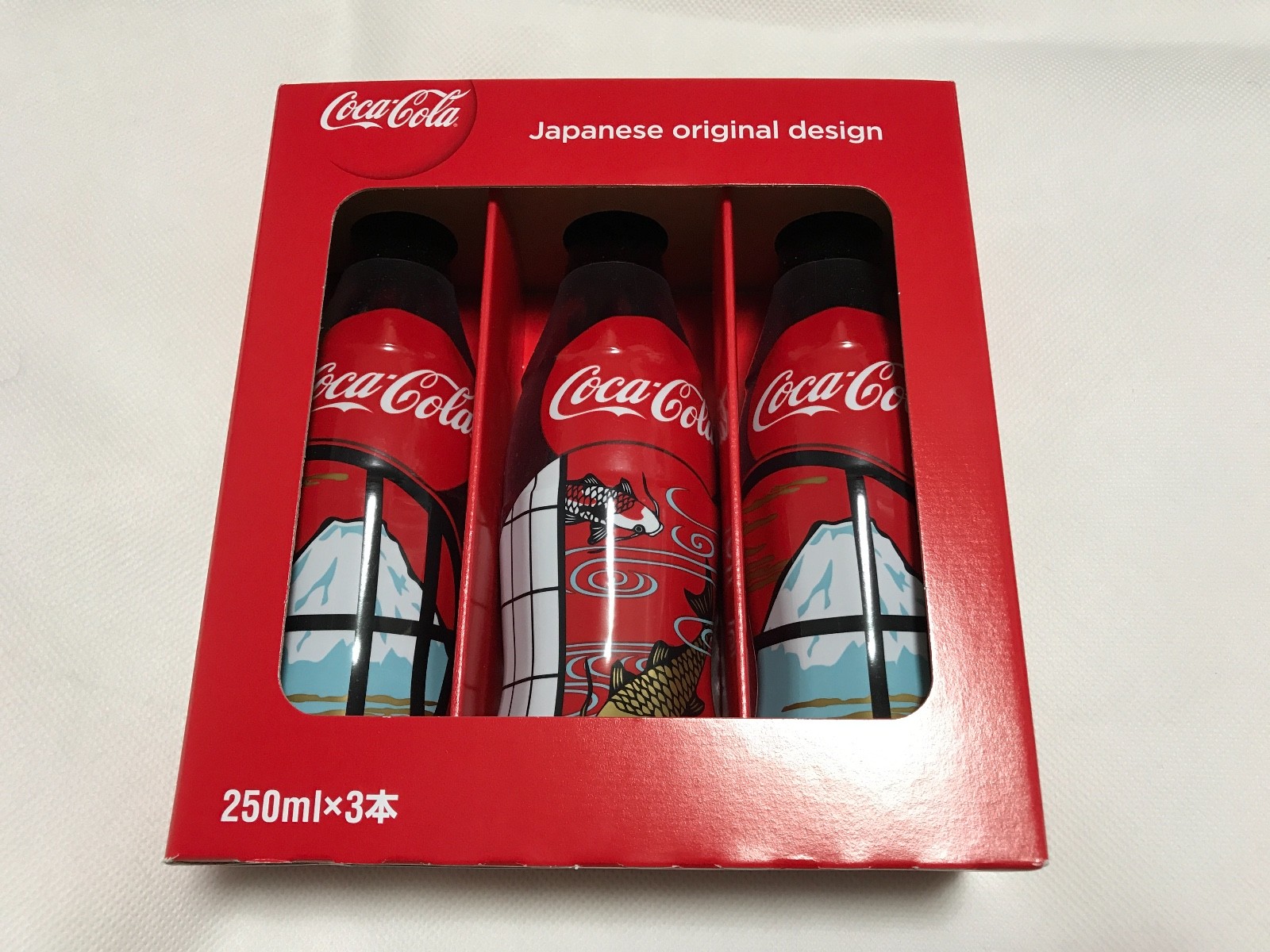New! COCA-COLA Japanese Original Design Limited 3 Bottle 250ml Mt.Fuji ...