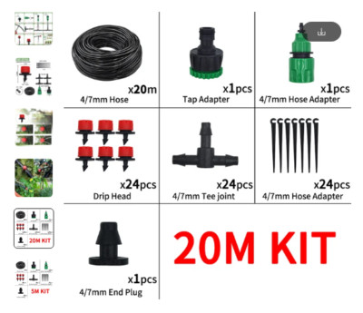 Micro Drip Irrigation System Portable 20M | eBay Australia