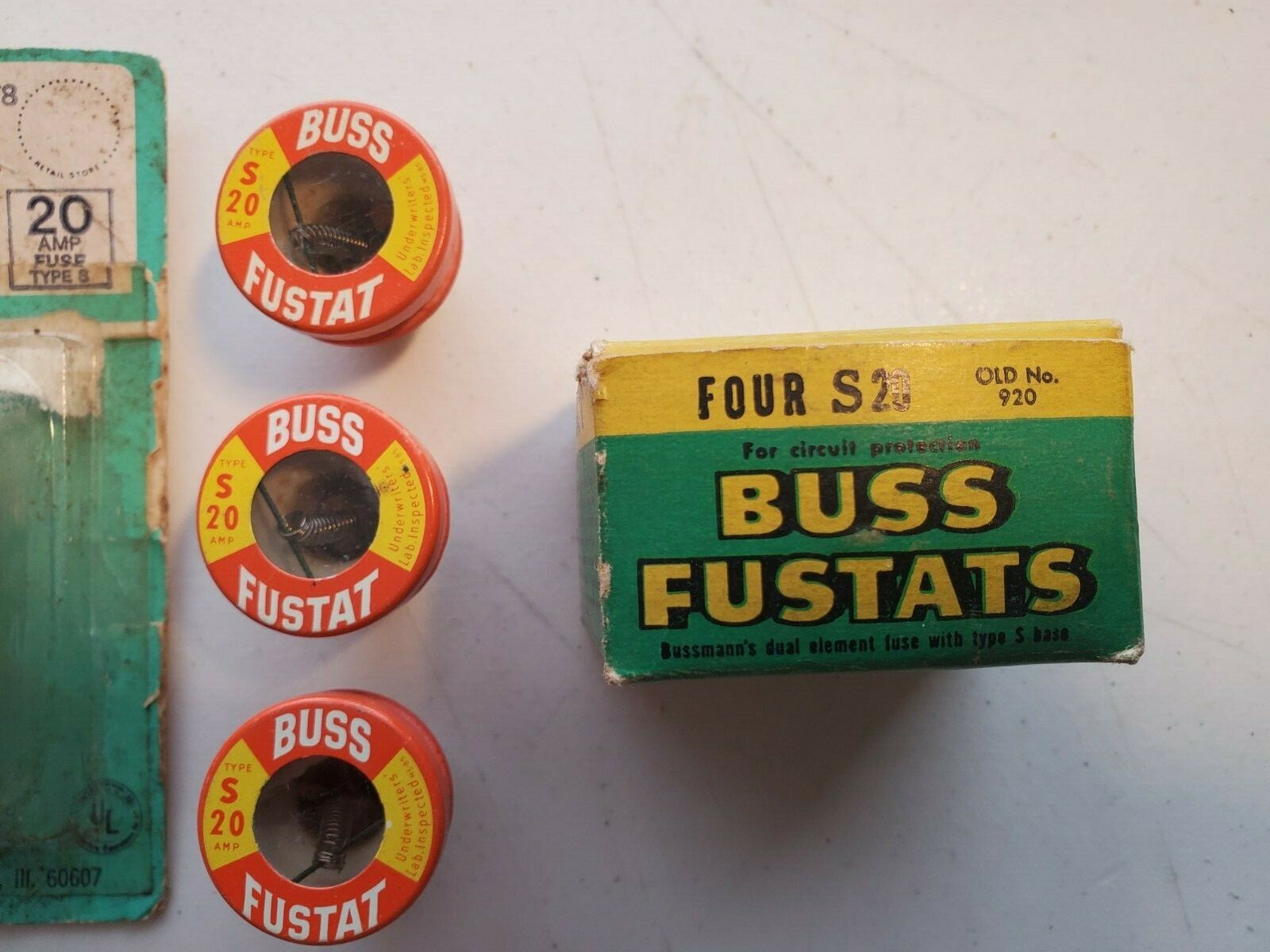BUSS Fustat 20 AMP Type S screw type fuses lot of 10 | eBay