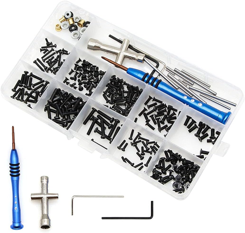 RC Car Screws Kit, RC Screws Kit Repair Tool Box Hardware Fasteners ...
