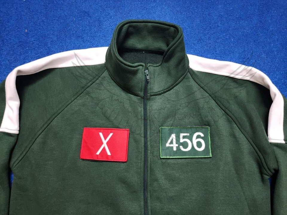 Squid Game Green Tracksuit with Removable Number Patches with Custom T ...