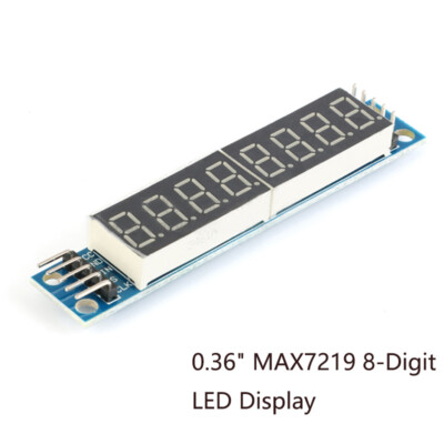 0.36" MAX7219 8-Digit LED Display 7 Segment Digital Tube For Arduino ...