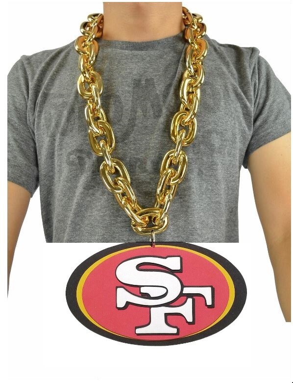 New NFL SAN FRANCISCO 49ERS Fan Chain Necklace Foam - PICK YOUR CHAIN ...