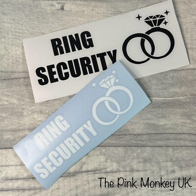 DIY Wedding Ring Security Sticker Decal Vinyl Page Boy Gift | eBay UK