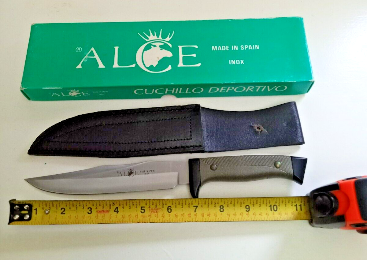 Vintage ALCE Spain INOX Cuchillo Deportivo Knife w/Sheath | eBay