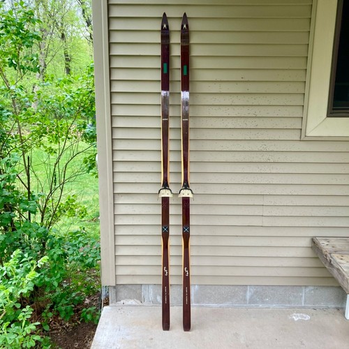 Vintage Madshus Wood Cross Country Skis 205 cm w/3-Pin Bindings Nordic ...