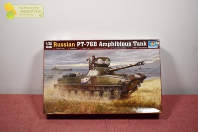 Trumpeter Russian PT-76B Amphibious Tank Model 1/35 (Package Wear) | eBay