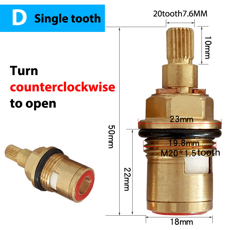 2 Pcs Faucet Cartridge 1/2" Water Mixer Inner Tap BSP Disc Valve ...