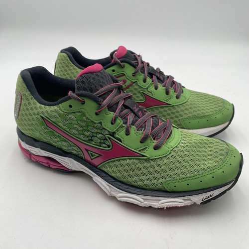 Mizuno Womens Wave Inspire 11 Running Shoes Green Pink J1GD154459 Women ...