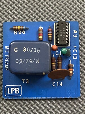 vintage LPB 1970s broadcast module mic preamp card Rev B | eBay