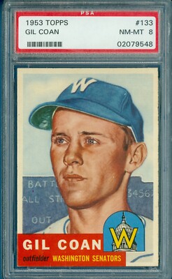 1953 Topps Baseball #133 Gil Coan PSA 8 perfect centering best price on ...