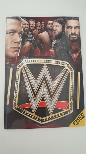 WWE Official Program with Poster -- Hardcover | eBay