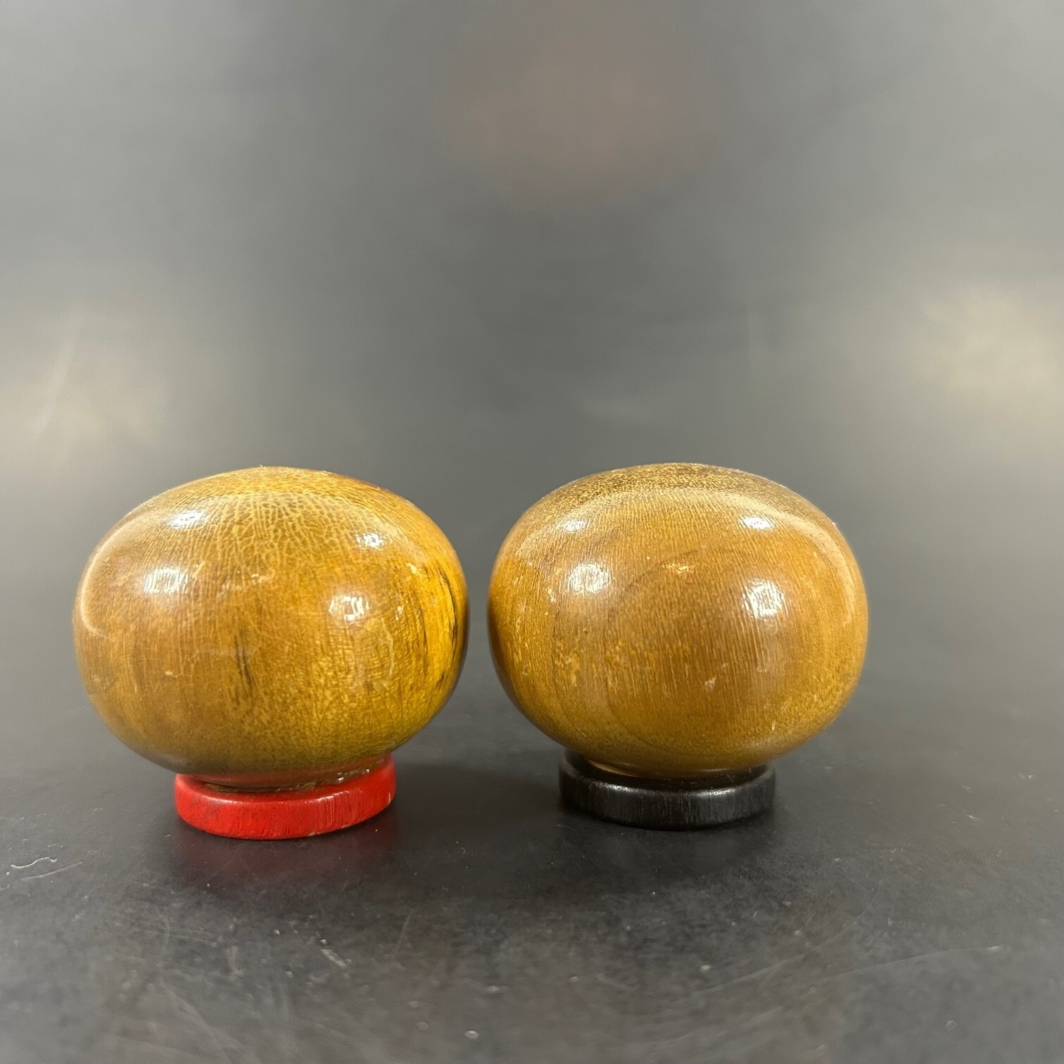 Simple Myrtlewood Ball Salt & Pepper Shakers Hand Made | eBay