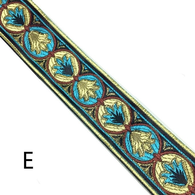 Vintage Floral Brocade Jacquard Ribbon Trim Braid Lace Fringe DIY ...
