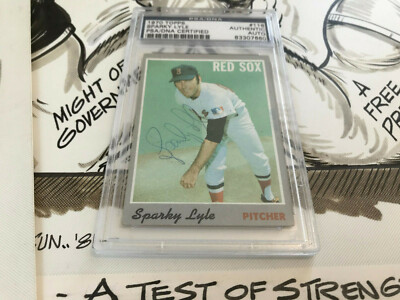 SPARKY LYLE AUTOGRAPH AUTHENTIC PSA/DNA COA AUTO 1970 Topps #116 signed ...