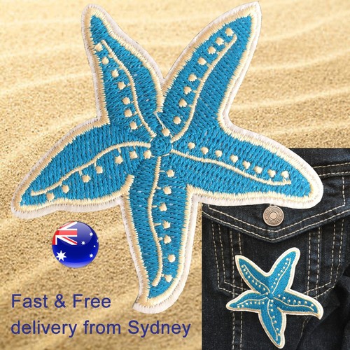 Starfish Iron on patch - ocean under sea star Marine life beach iron-on ...