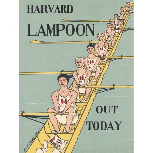 Harvard Lampoon Rowing Boat Advert Canvas Wall Art Print Poster | eBay ...