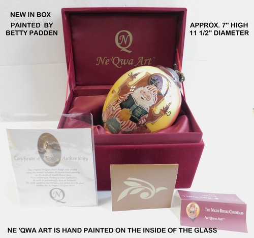 NEW IN BOX NE 'QWA ART SANTA CLAUS NIGHT BEFORE CHRISTMAS ORNAMENT ...