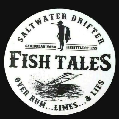 Saltwater Drifter Caribbean Hobo fish tales sticker Decal ocean Mahi ...