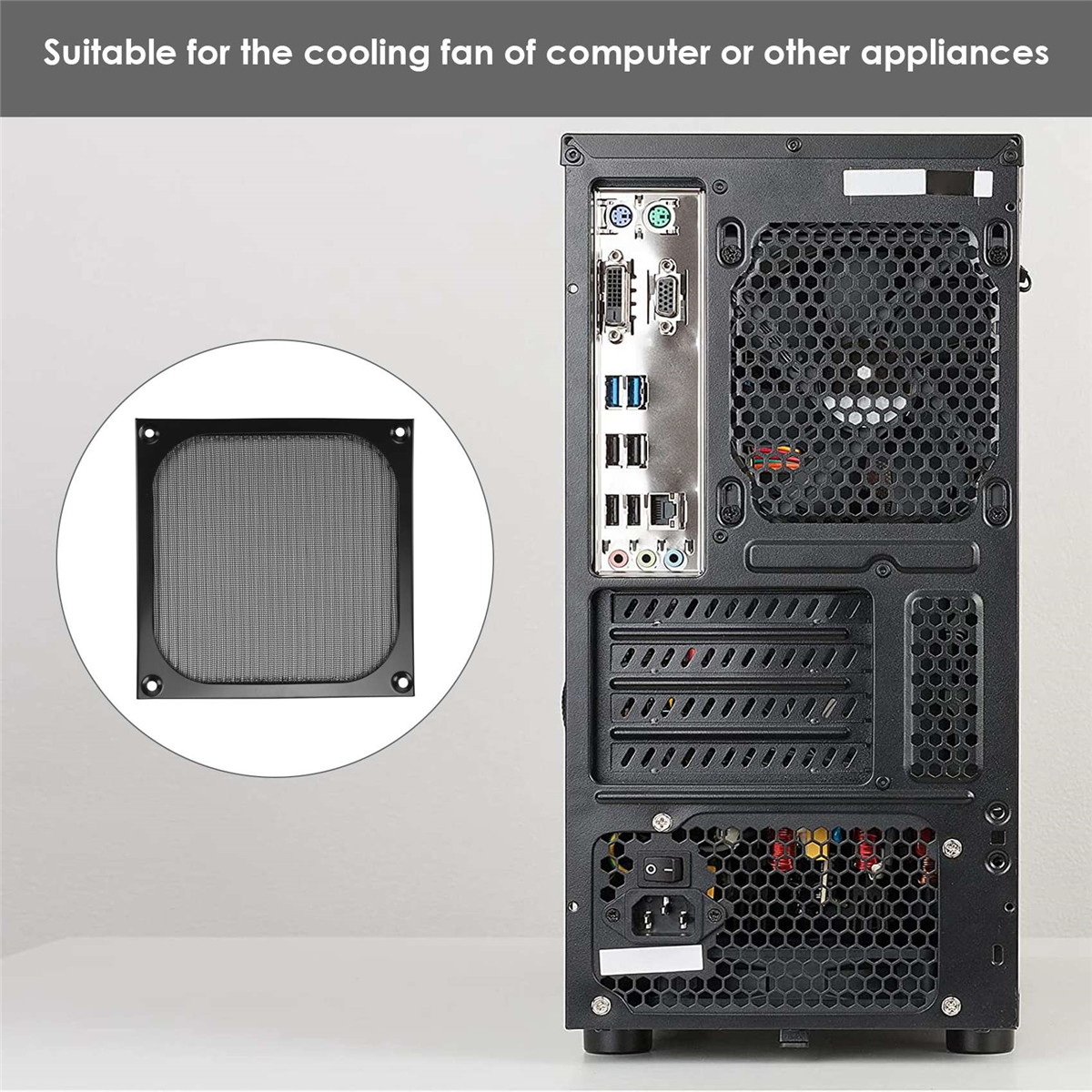 140mm Desktop Computer Case Fan Dust Grills Dustproof Case Cover ...
