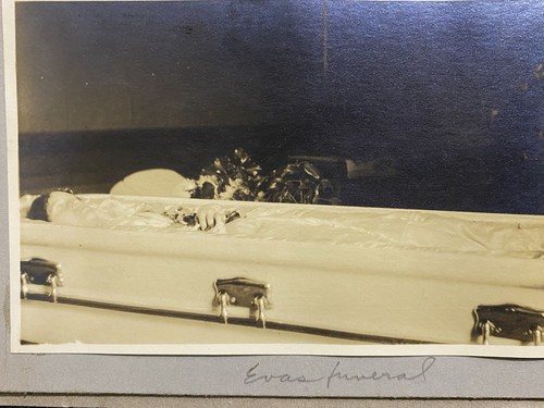 Post Mortem Woman In Coffin “Eva” Memorial Funeral Antique Cabinet ...