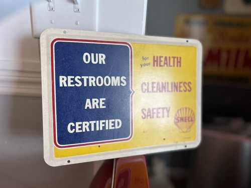 Shell Restroom Advertising Sign Original | eBay
