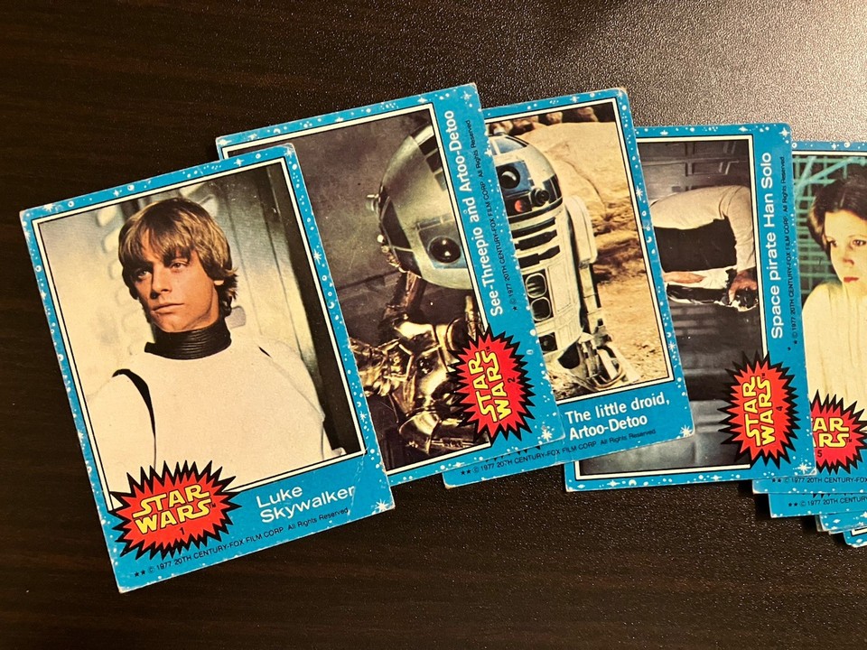 1977 Star Wars Blue Series 1 Complete Set 66 Cards Topps Rare Vintage ...