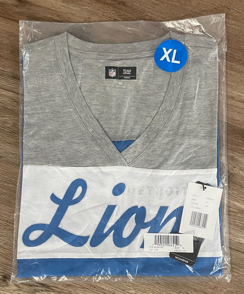 NEW Women's NFL Rhinestone Shirt, Sparkly Sequin V Neck, Detroit Lions ...