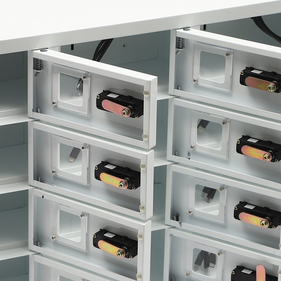 Cell Phone Lock Box 12 Slot Phone Locker & Key Cell Phones Storage ...