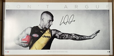 DUSTIN MARTIN Richmond Tigers Hand Signed Official AFL Dont Argue Print ...