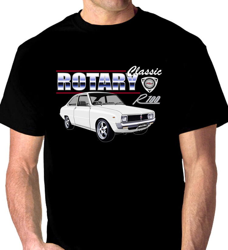 MAZDA R100 RE10 ROTARY QUALITY BLACK TSHIRT ( 9 CAR COLOURS) BIG FIT | eBay