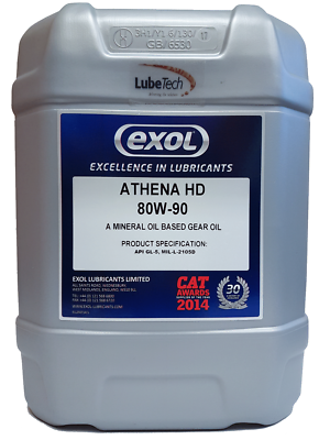 EXOL PREMIUM GEAR OIL HD 80W/90 API GL5 20 LITRES EXTREME PRESSURE OIL ...