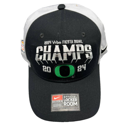 Nike Oregon Ducks Official Locker Room 2024 Fiesta Bowl Champs Hat ...