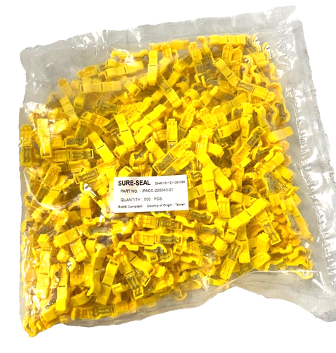 *500 PK* 878206D Quick Splice Connectors Yellow 12-10 AWG Double Crimp ...