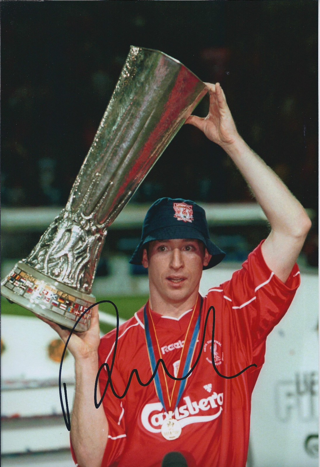 Robbie Fowler Signed Autograph RARE Photo + COA Liverpool UEFA Cup ...