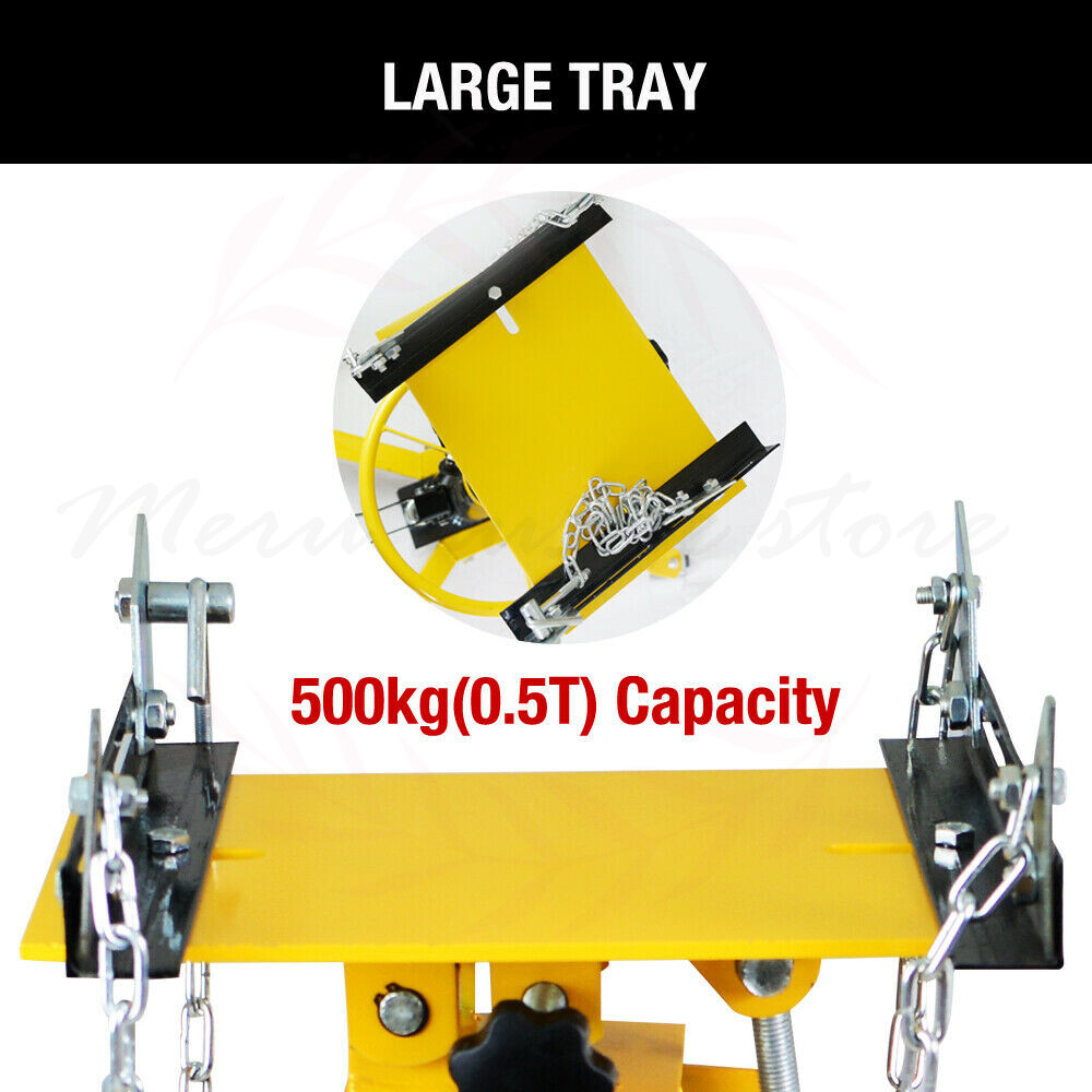 Gearbox Lifter Hoist Hydraulic Transmission Jack Stand 2 Stage 500kg ...