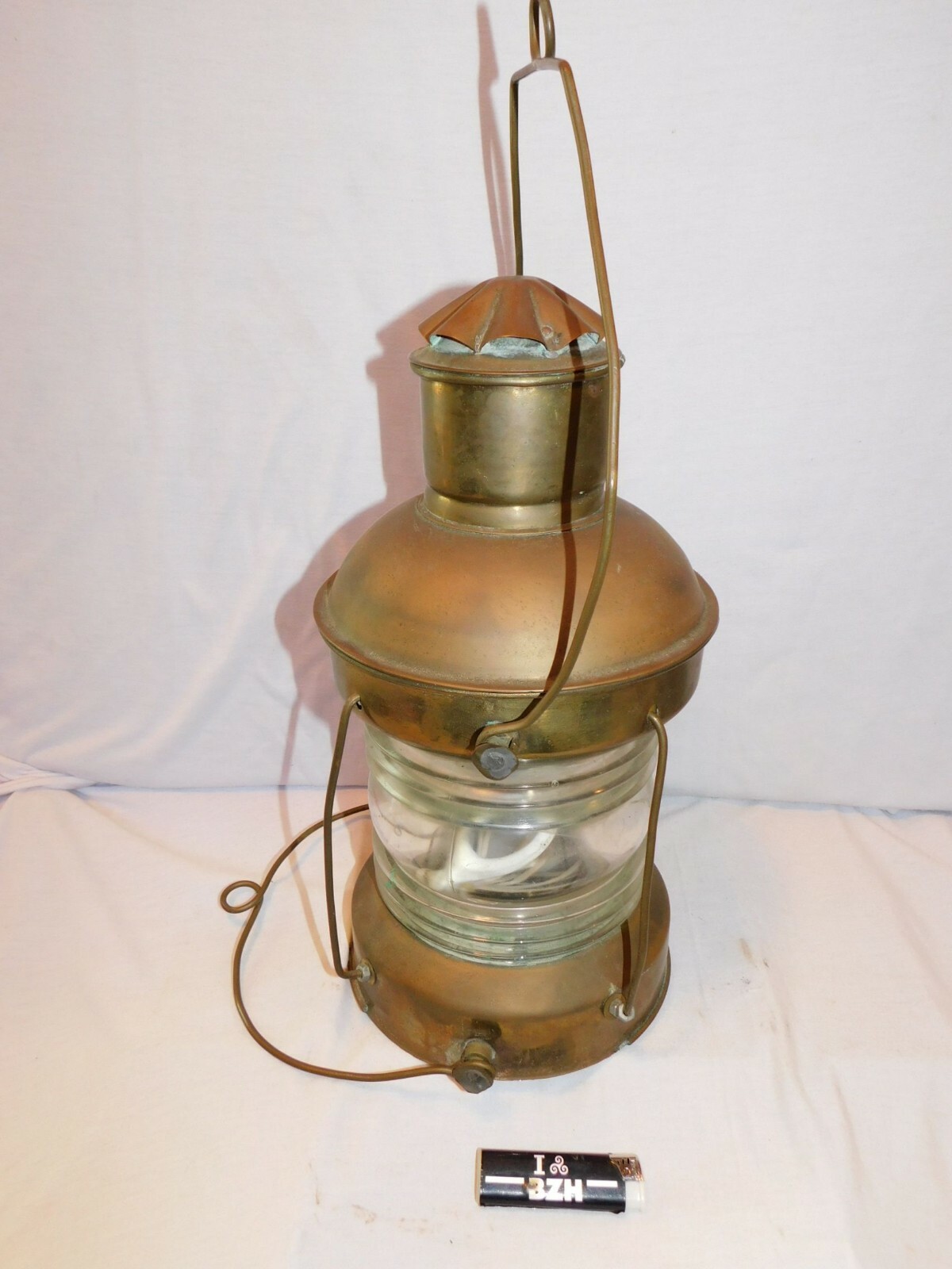PETIT ANCIEN FANAL MARINE EN LAITON - KARACHI .... à voir ... | eBay
