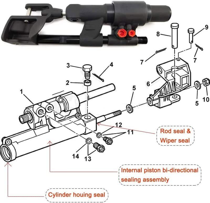 Power Steering Actuator Repair Seal Kit For Volvo Penta 3812269 3860883 ...