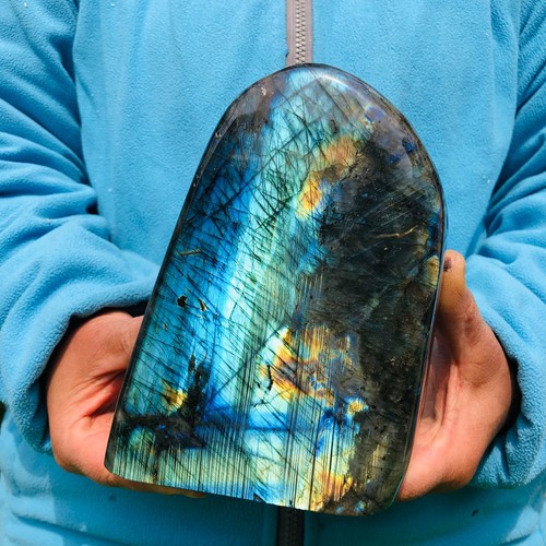 3.9LB Natural Labradorite Quartz Crystal Mineral Spectrolite Healing | eBay