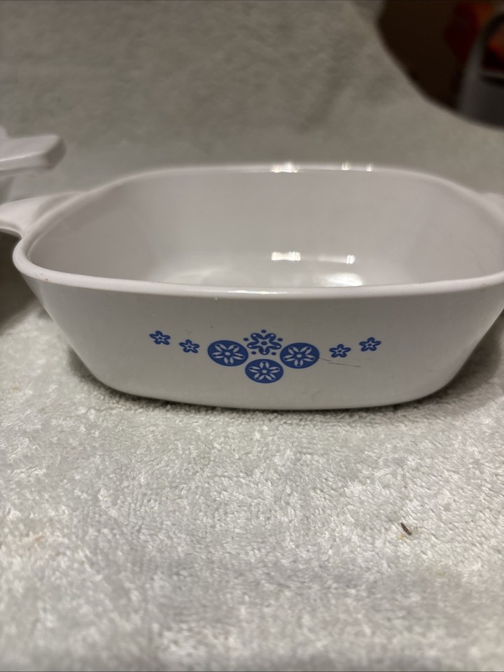Rare Vintage Corning Ware American Oil Star Blue Snowflake Set Of 2 ...