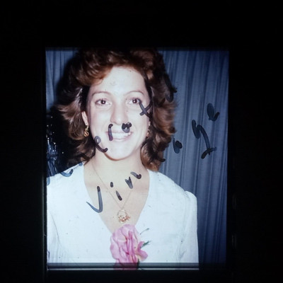 Beautiful Smiling Lady With Floral Brooch 1981 Found 35mm Slide Photo ...