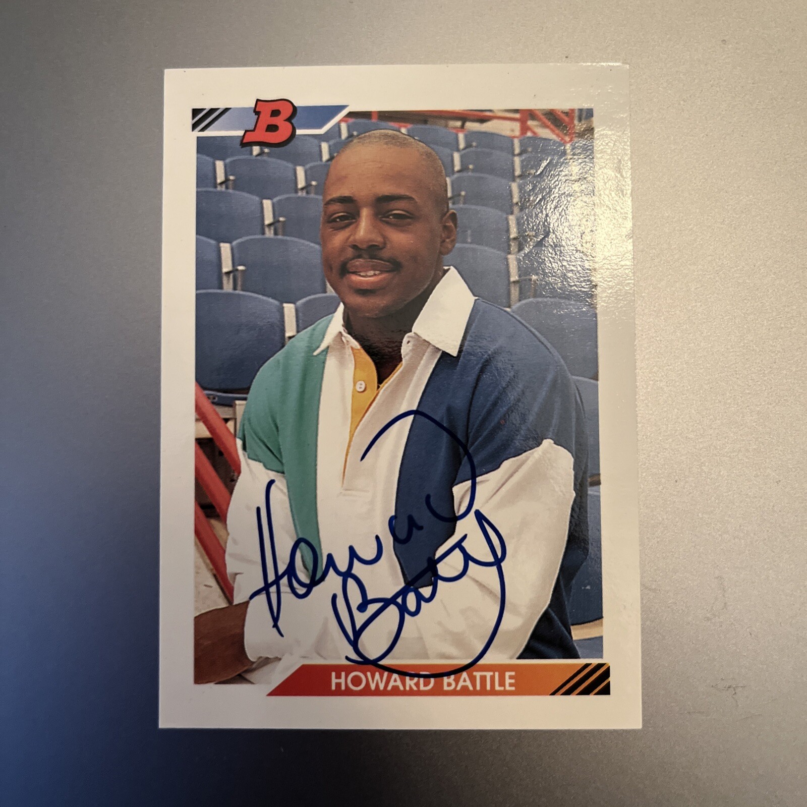 HOWARD BATTLE 1993 BOWMAN ROOKIER RC AUTOGRAPHED SIGNED AUTO BASEBALL ...