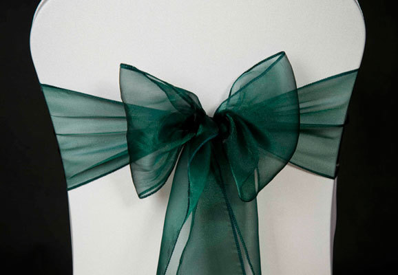 1 10 50 100 Organza Sashes Chair Cover Bow Sash WIDER FULLER BOWS ...