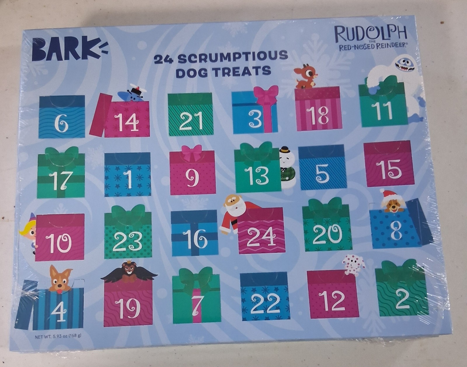 BARK BOX SMALL DOG ADVENT CALENDAR RUDOLPH RED NOSE REINDEER GIFT BOX ...