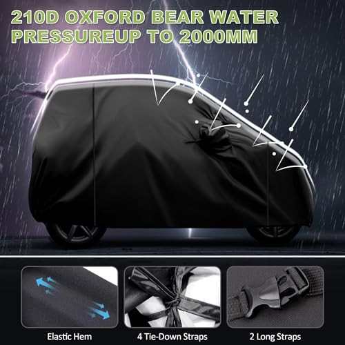 For Smart Fortwo 2007-2018 Waterproof Car Cover All Weather with Door ...